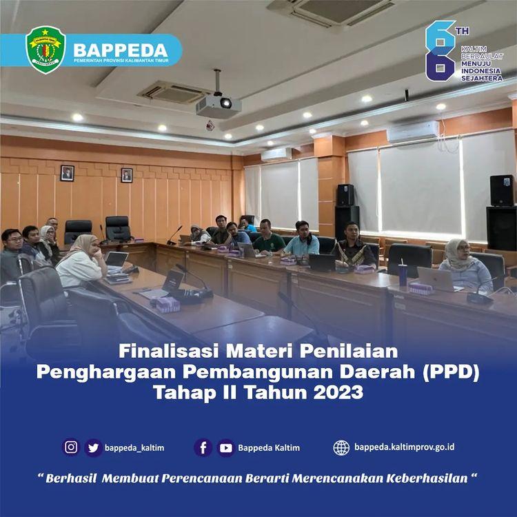 Finalisasi Materi Penilaian Penghargaan Pembangunan Daerah Ppd Tahap