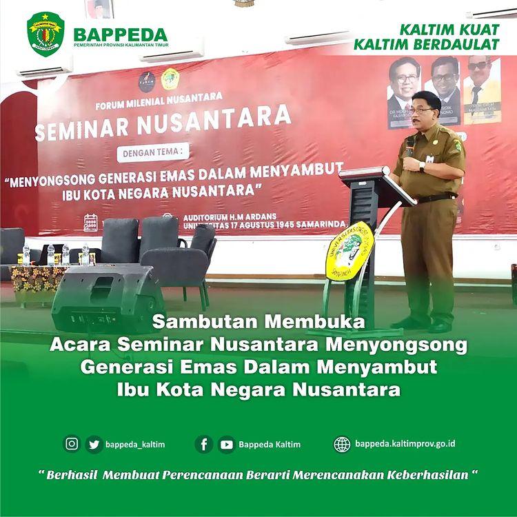 Sambutan Membuka Acara Seminar Nusantara Menyongsong Generasi Emas