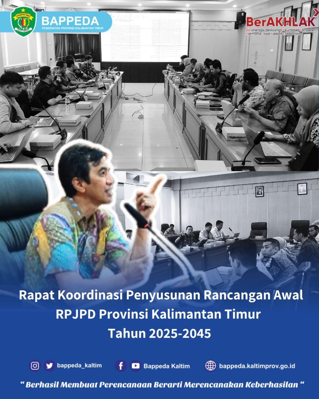 Rapat Koordinasi Penyusunan Rancangan Awal Rpjpd Provinsi 2025 2045